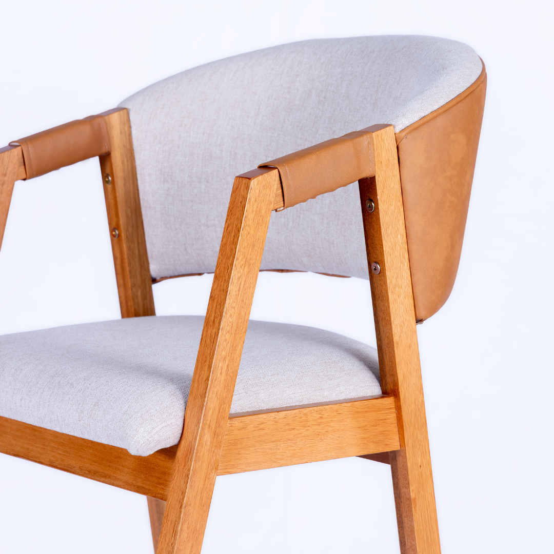 Banqueta Luna Madeira Maciça - Mel