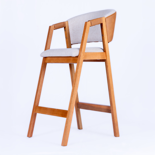 Banqueta Luna Madeira Maciça - Mel