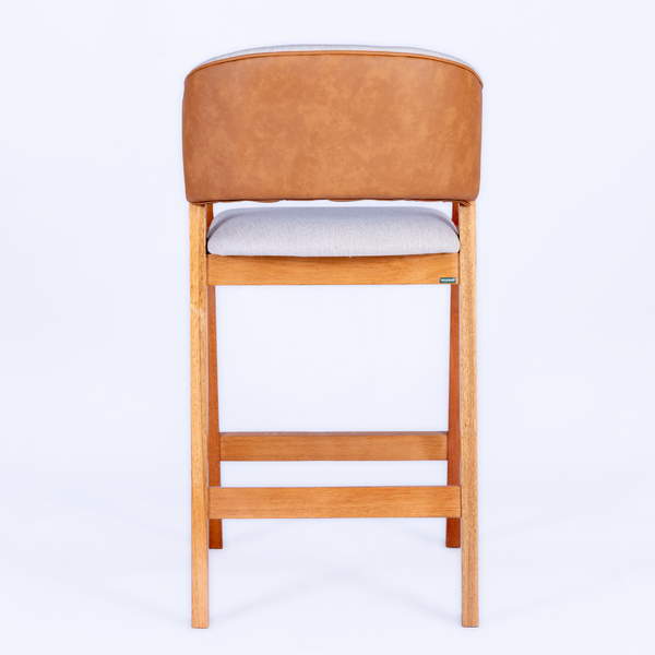 Banqueta Luna Madeira Maciça - Mel